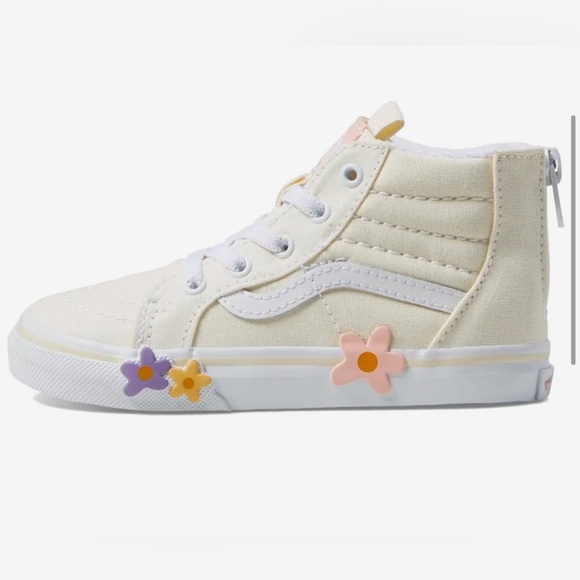 Vans | Shoes | Vans Sk8 Hi Zip Flower Sneakers Girls Toddler Walker ...